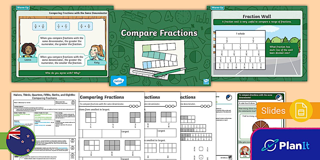 Phase 1 Number: Comparing Fractions (teacher made) - Twinkl