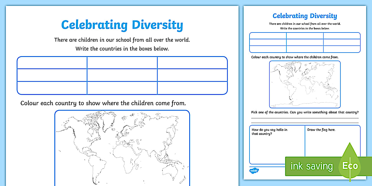 Catholic Schools Week Diversity Worksheet (teacher made)