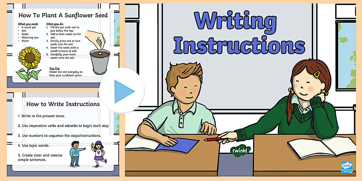 Writing Instructions PowerPoint | Easy Download - Twinkl