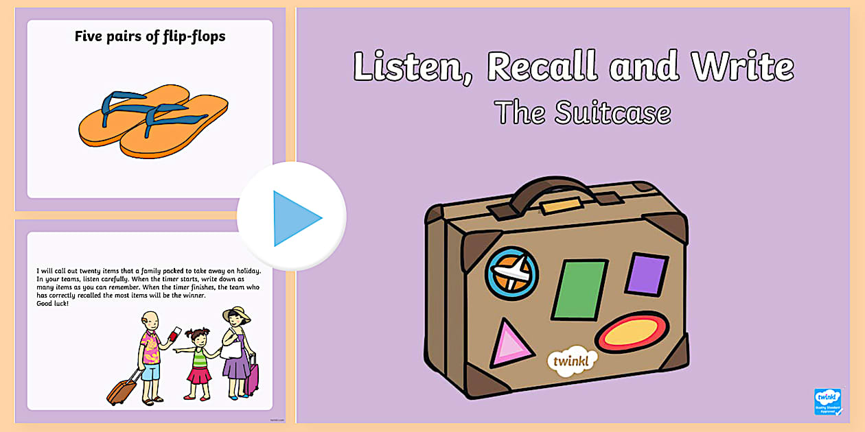 The Suitcase Oral Language Activity PowerPoint - Twinkl