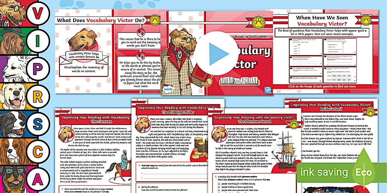 UKS2 Improving Your Reading Skills With... Vocabulary Victor Activity Pack