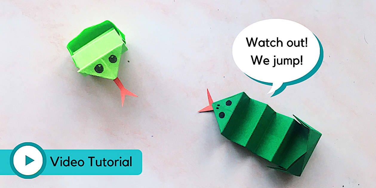 Origami Snake Craft Video Tutorial | Origami For Kids