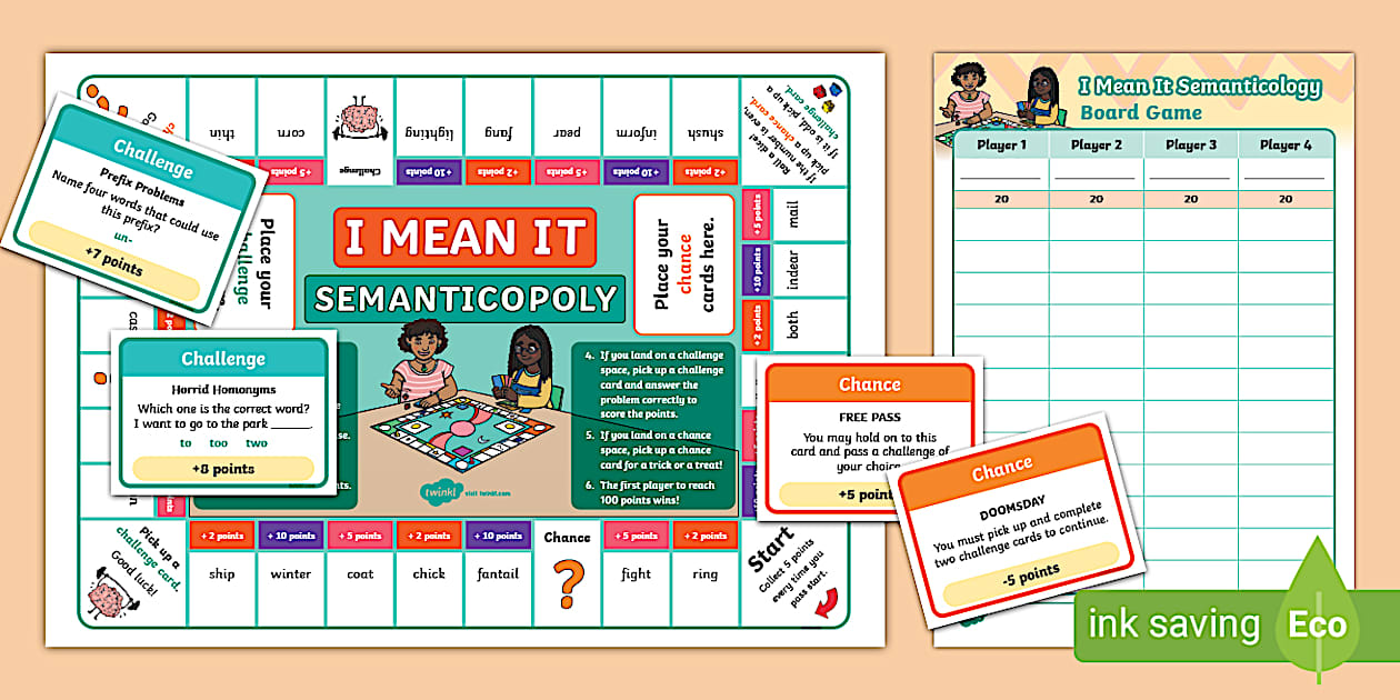 I Mean It Board Game (l'enseignant a fait) - Twinkl