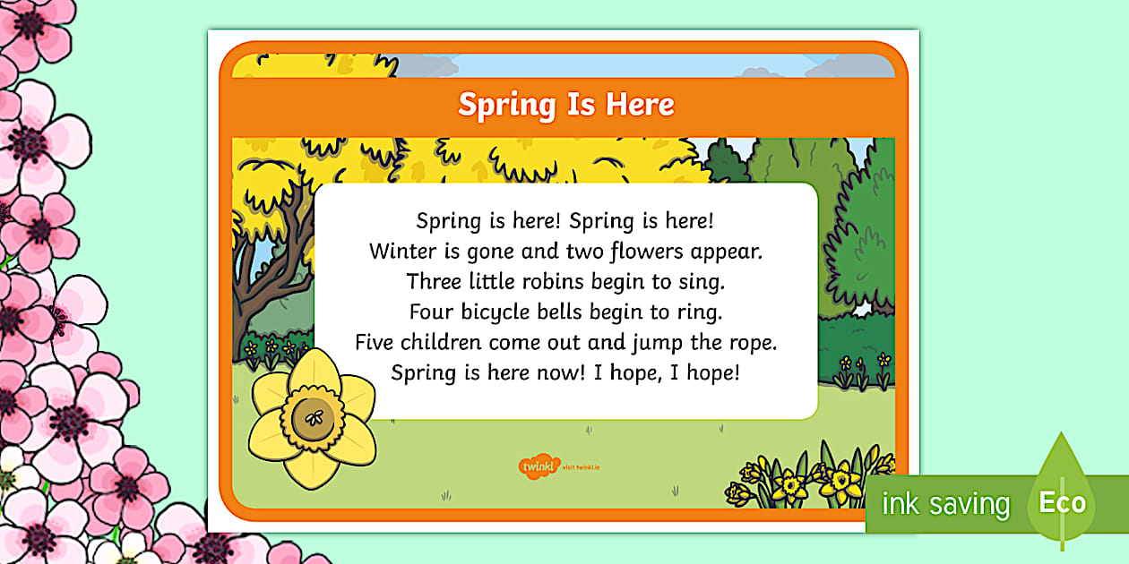 'Spring Is Here' Poem | KS1 | Primary Resources - Twinkl