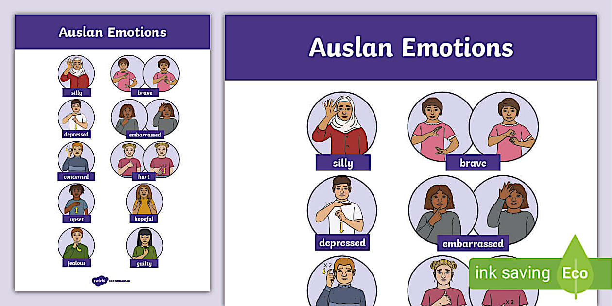 Auslan Emotions Posters - Teaching Resources