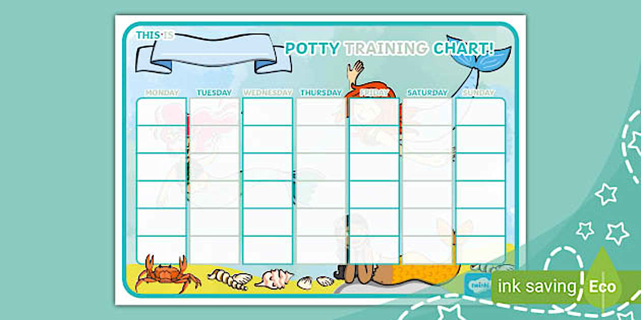 Mermaid-Themed Potty Training Chart (teacher made) - Twinkl