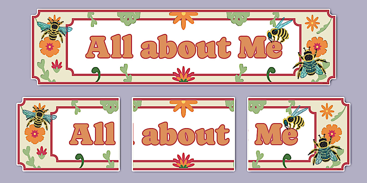 Bee Themed All about Me Display Banner (Teacher-Made)