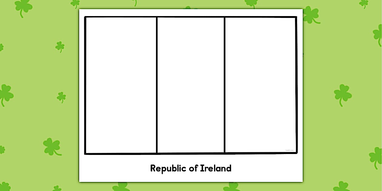 Printable Irish Flag Coloring Page for Kids | Twinkl USA