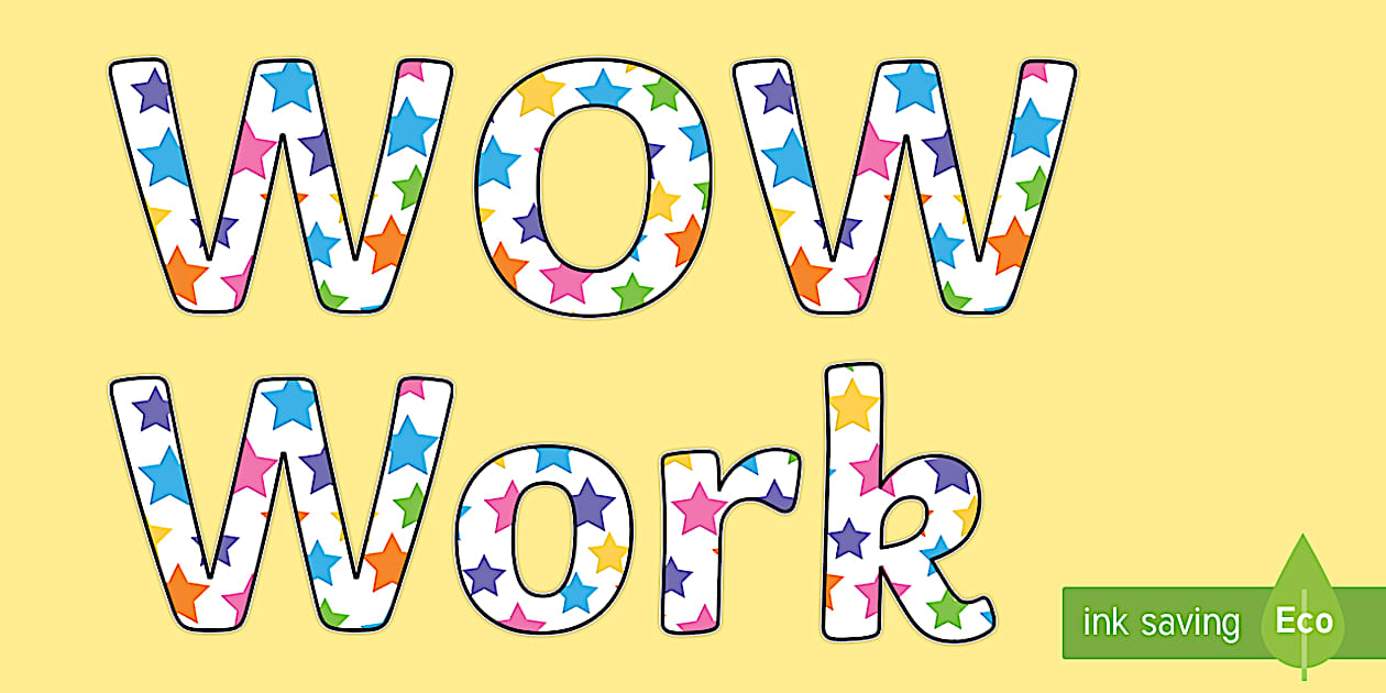 Cursive WOW Work Display (teacher made) - Twinkl