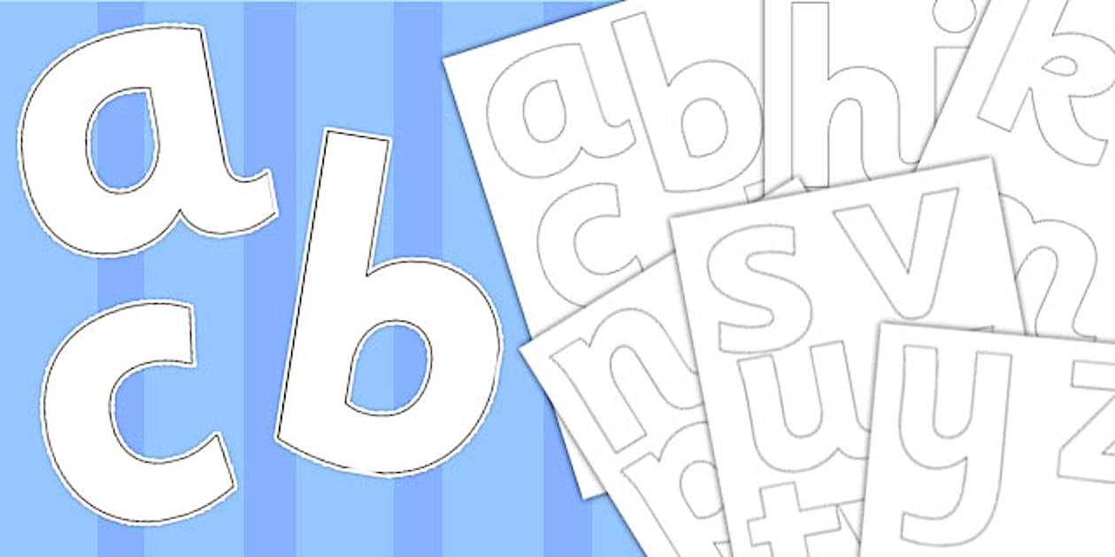 Precursive Bubble Writing Blank Display Lettering - Twinkl