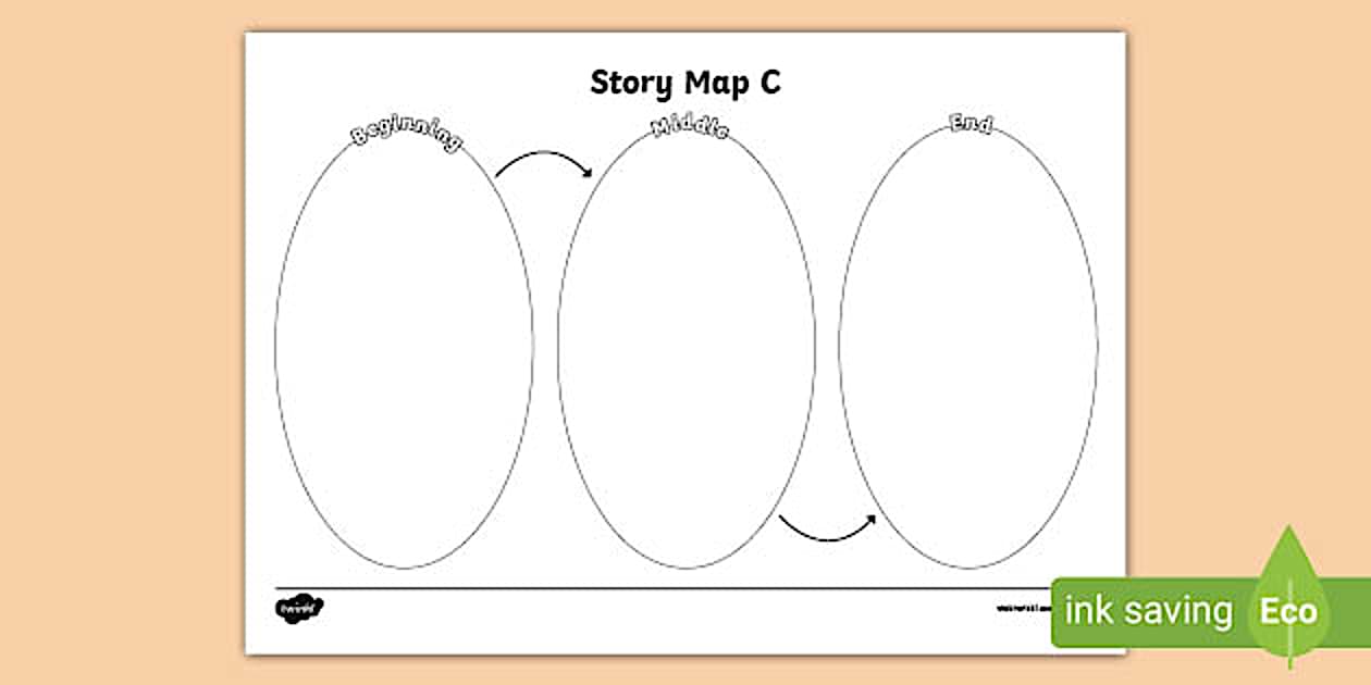 Cursive Story Map C Worksheet (Hecho por educadores)