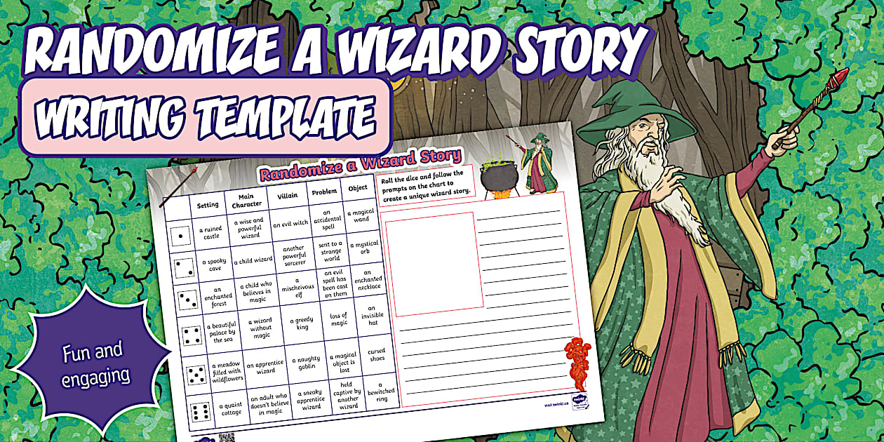 Randomize a Wizard Story Writing Template