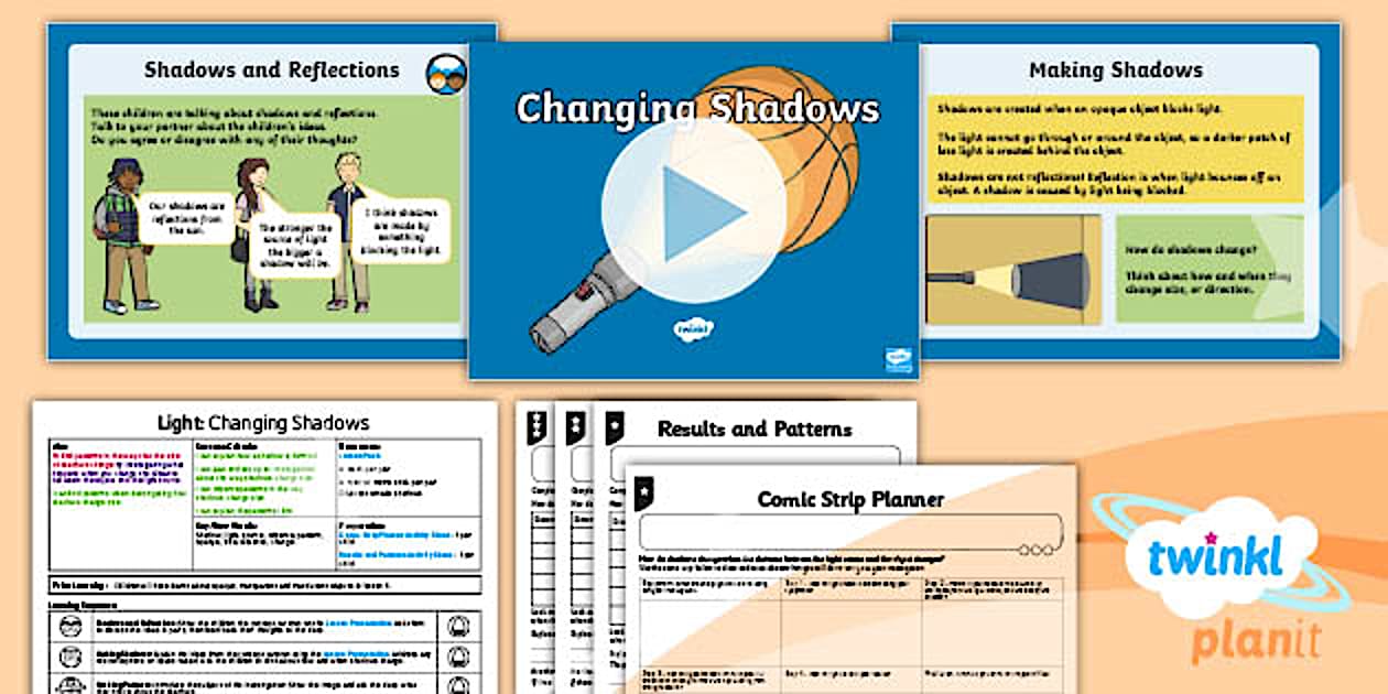 Science: Light: Changing Shadows Year 3 Lesson Pack 6