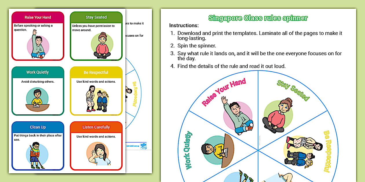 Singapore Class Rule Spinner Poster (Teacher-Made) - Twinkl