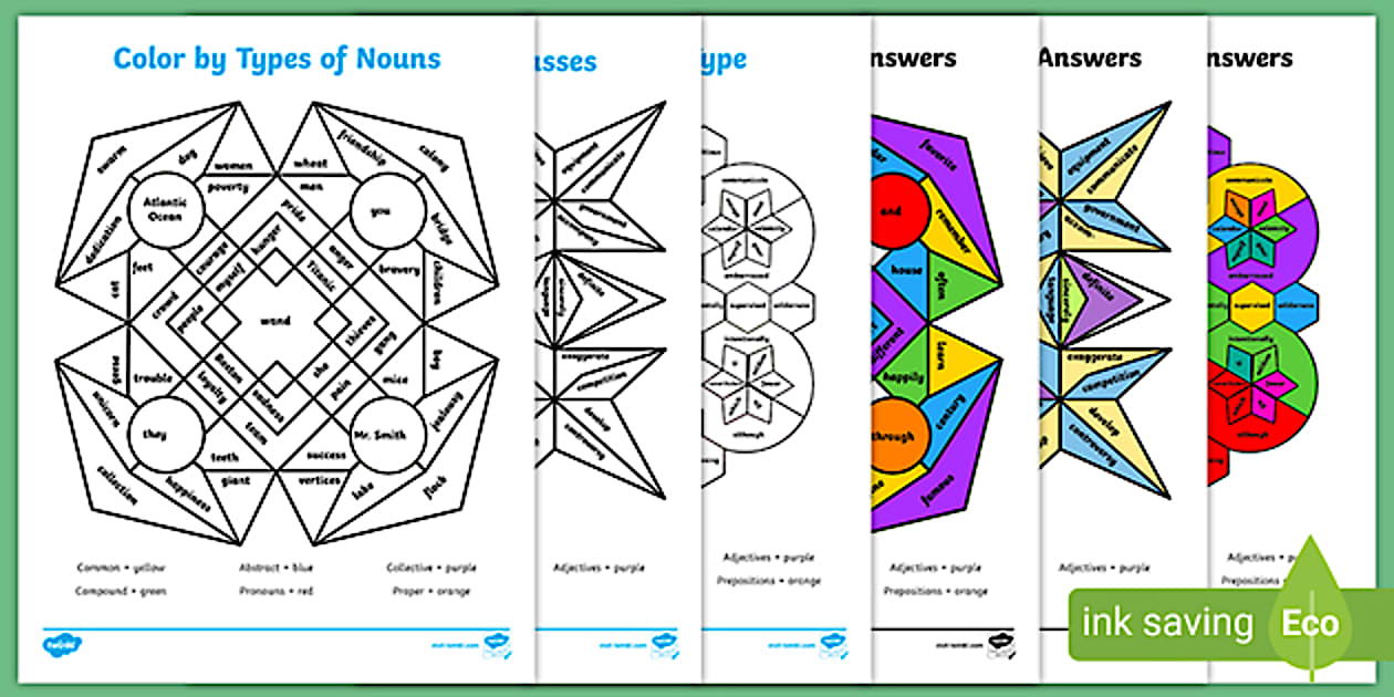 Color by Word Classes Activity Pack - Twinkl