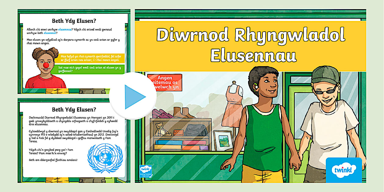 Pŵerbwynt Diwrnod Rhyngwladol Elusennau