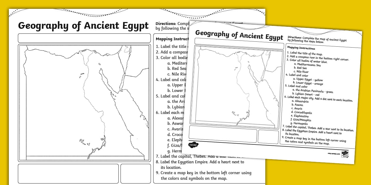 Ancient Egypt Geography Map | Social Studies | Twinkl USA