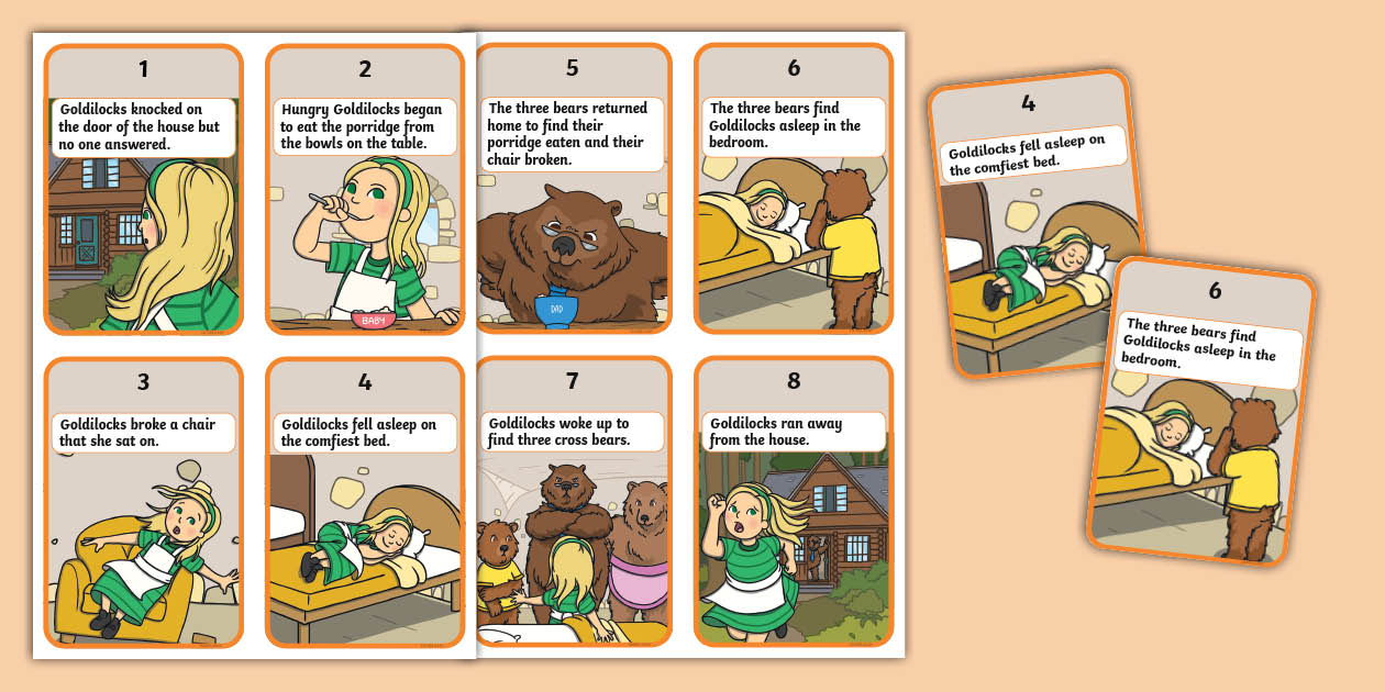 Goldilocks Freeze Frame Drama Flashcards