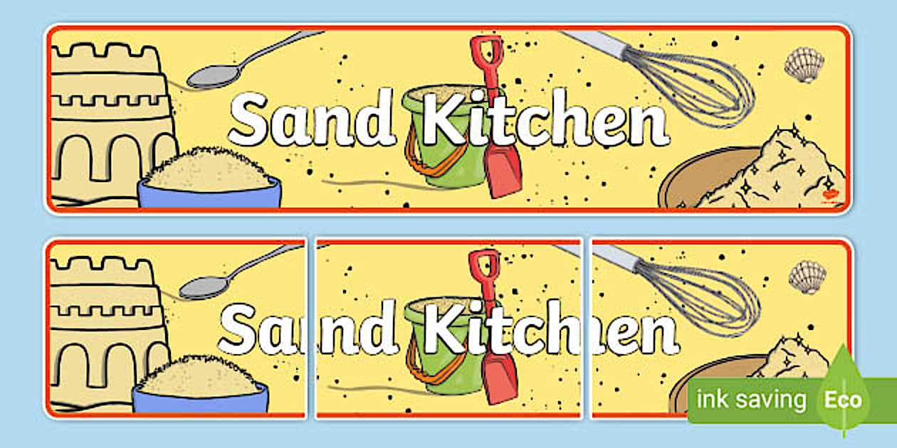 Sand Kitchen Display Banner (Teacher-Made) - Twinkl