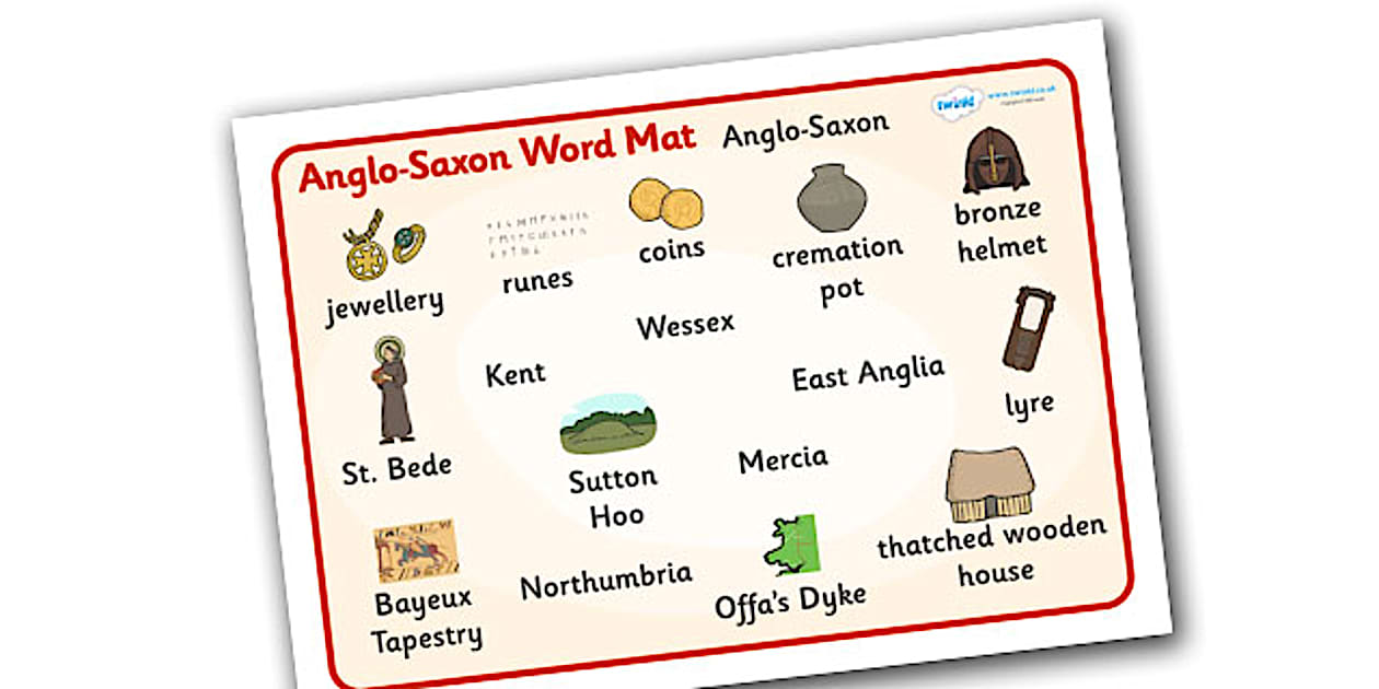 Anglo Saxons Word Mat (teacher made) - Twinkl
