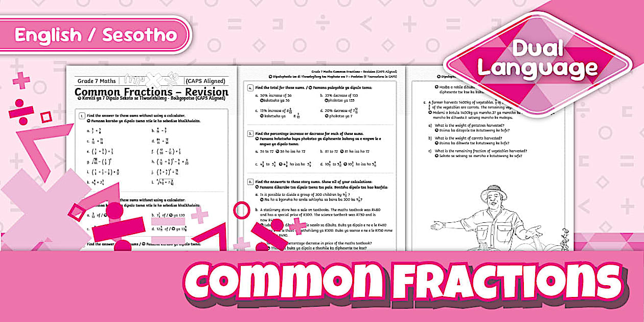 Gr 7 - Maths - Term 2 - Mathematics - Common Fractions