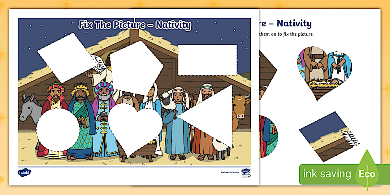 Nativity Fix the Picture Activity (öğretmen yaptı)