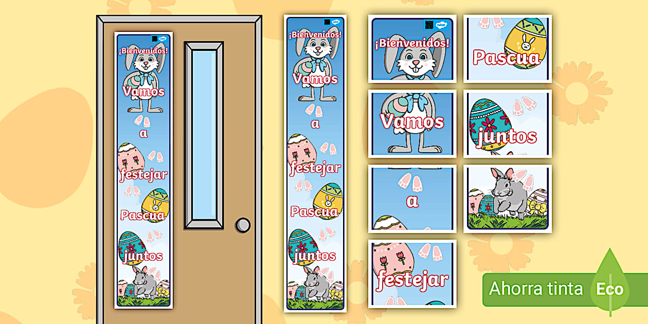 Decoración de puerta: Pascua