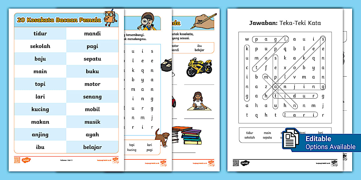 Ejaan Belajar Membaca untuk Anak TK dan SD - Twinkl