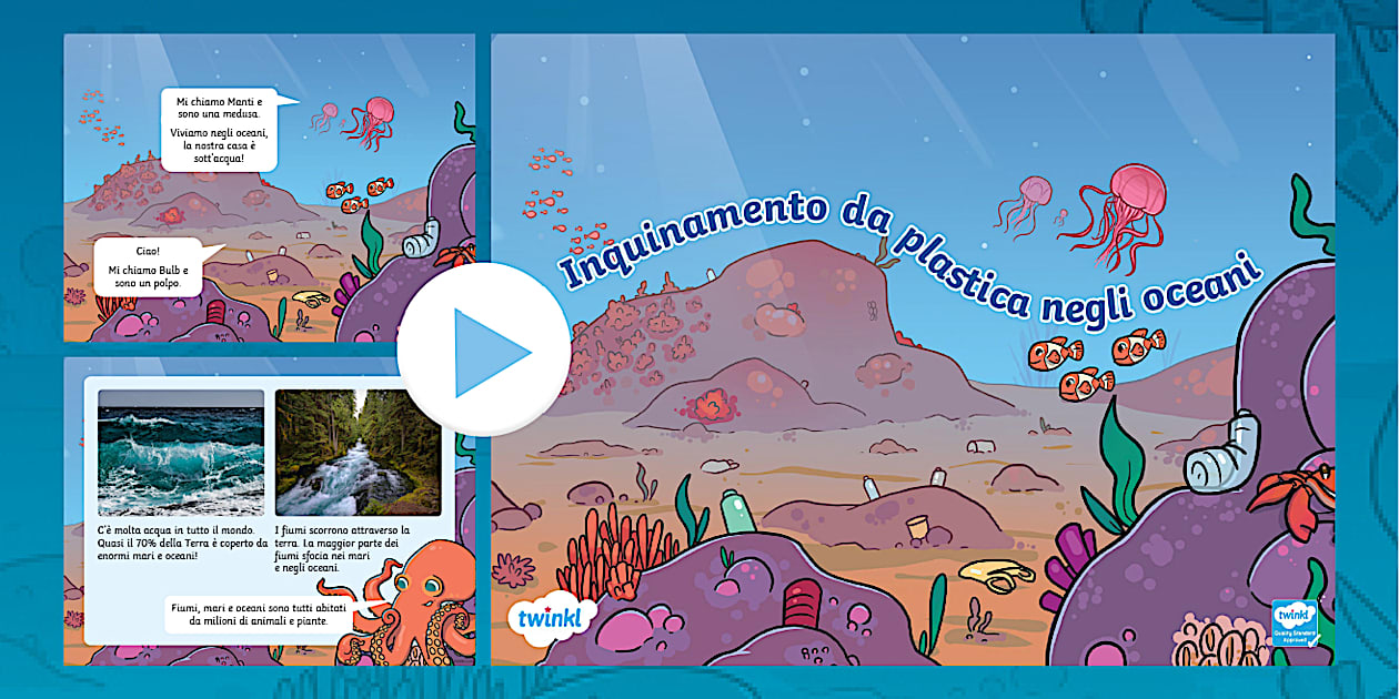 PowerPoint Inquinamento da plastica negli oceani - Twinkl