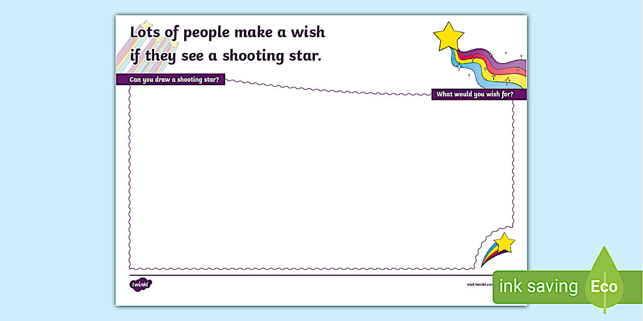 Shooting Star Drawing Prompt (Teacher-Made) - Twinkl