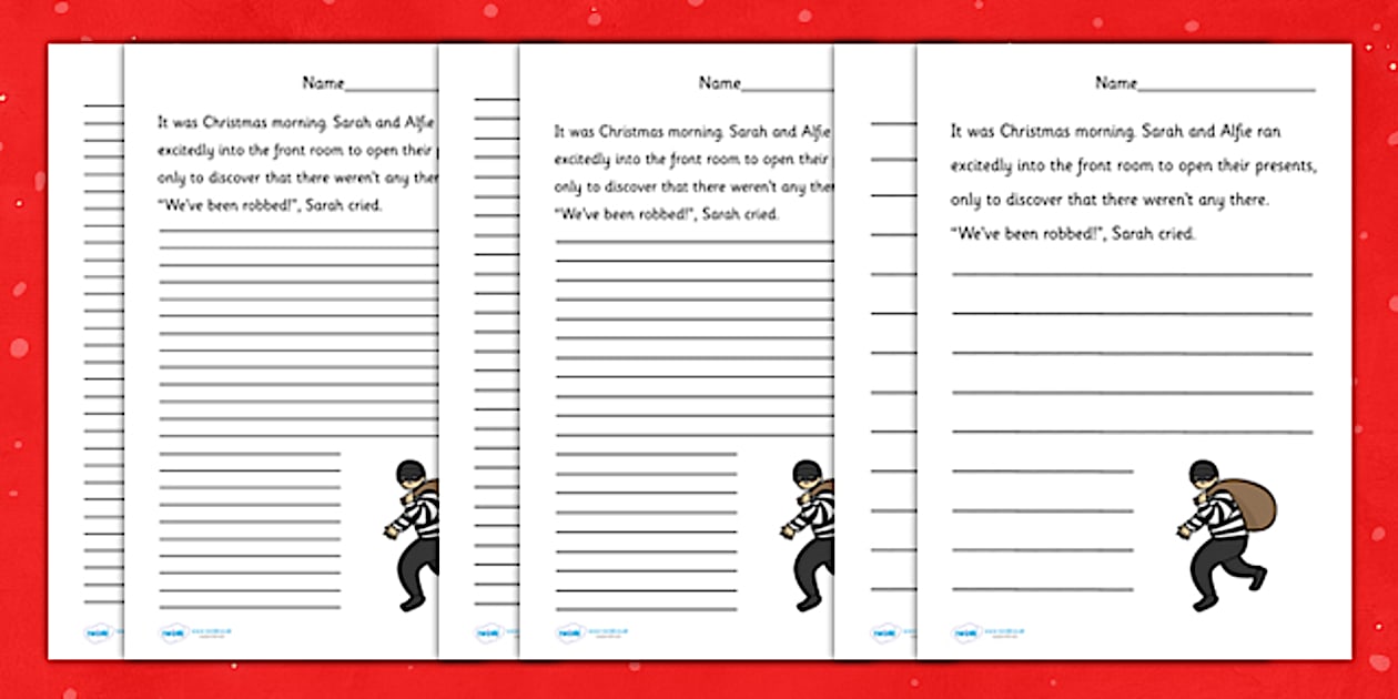 Christmas Story Starter Template | Christmas Story Ideas
