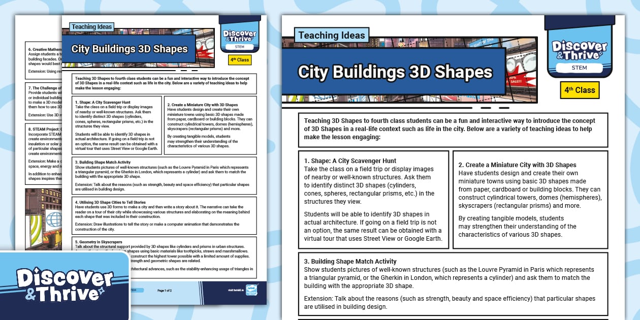 Teaching Ideas 3D Shapes - Twinkl Ireland Resources - Twinkl