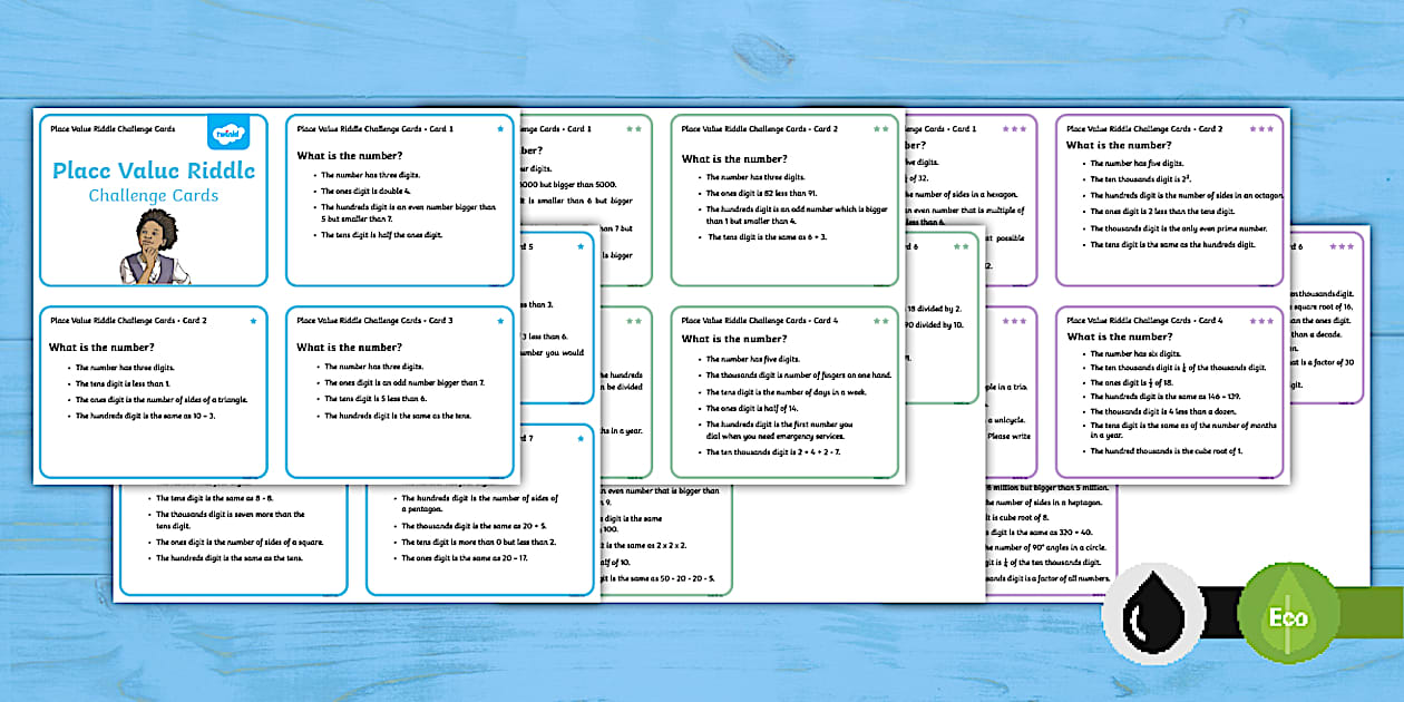Place Value Math Riddles (Lehrer gemacht) - Twinkl