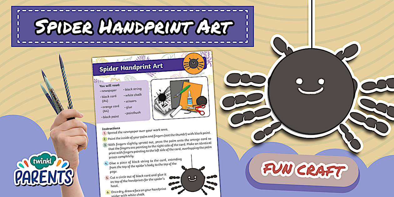 Spider Handprint Art Activity