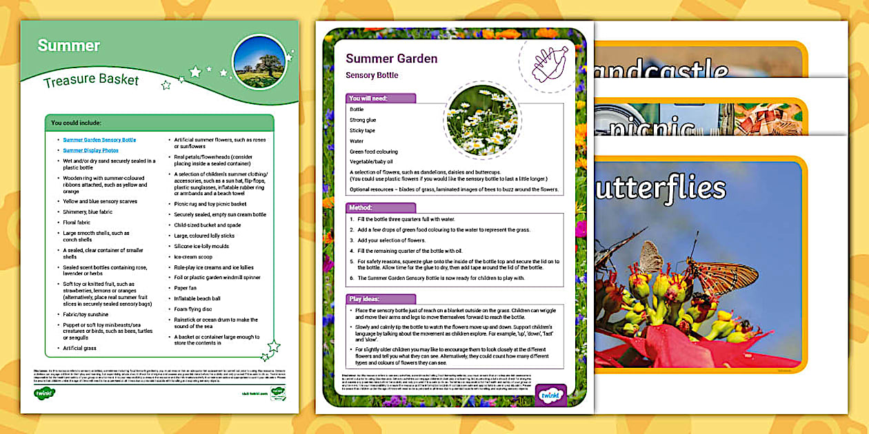 Summer Treasure Basket Ideas | Twinkl - Twinkl