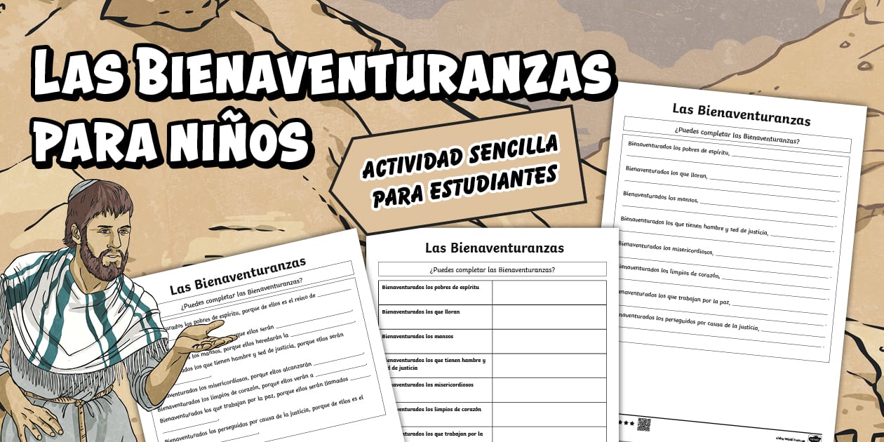 Ficha de las Bienaventuranzas para niños