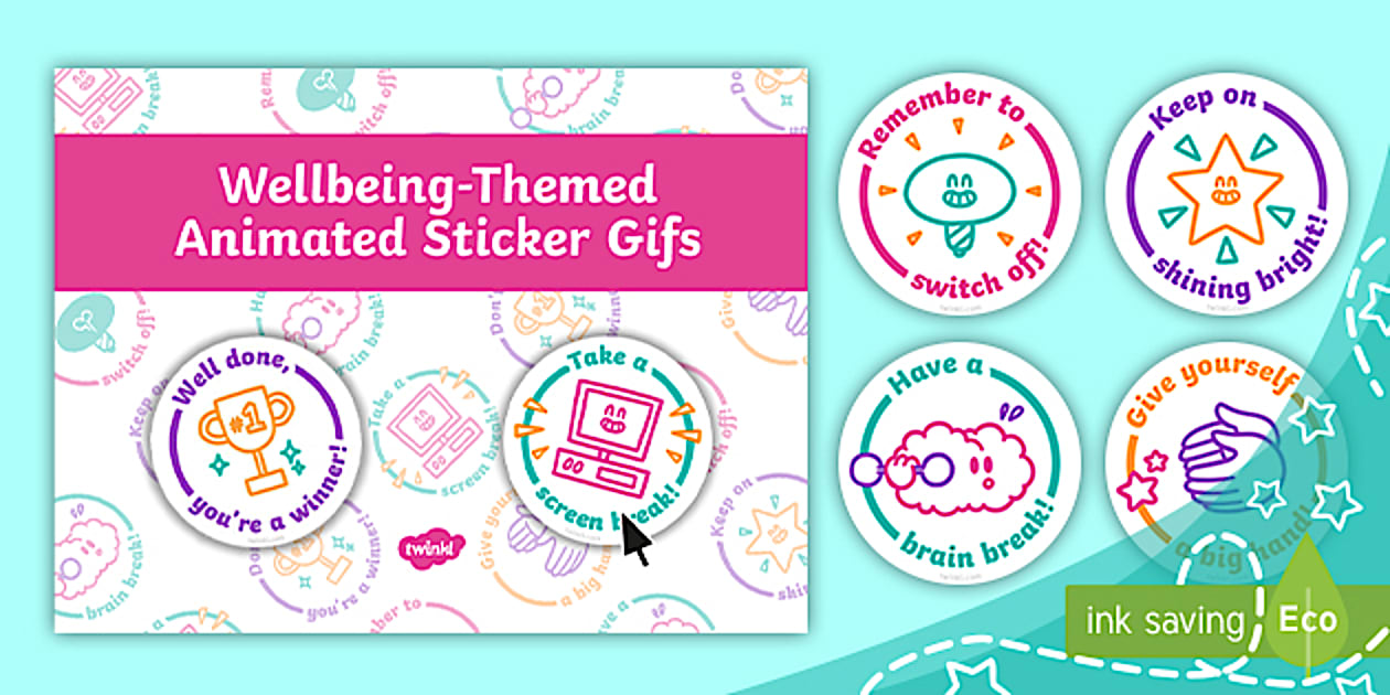 Wellbeing-Themed Animated Digital Badges (teacher made)