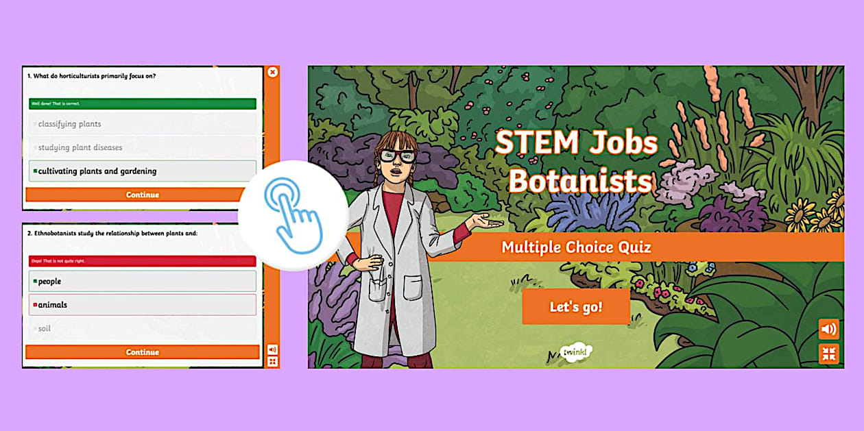 Botanist Interactive Multiple Choice Quiz (teacher made)