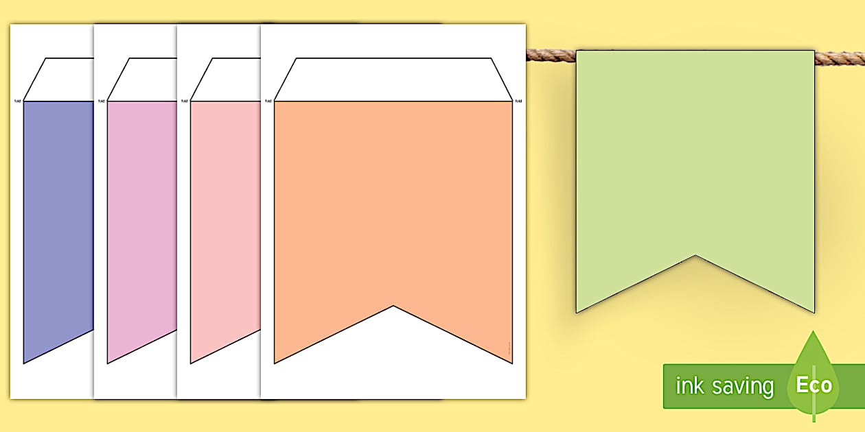 👉 Editable Pastel Bunting Template | Primary Resources