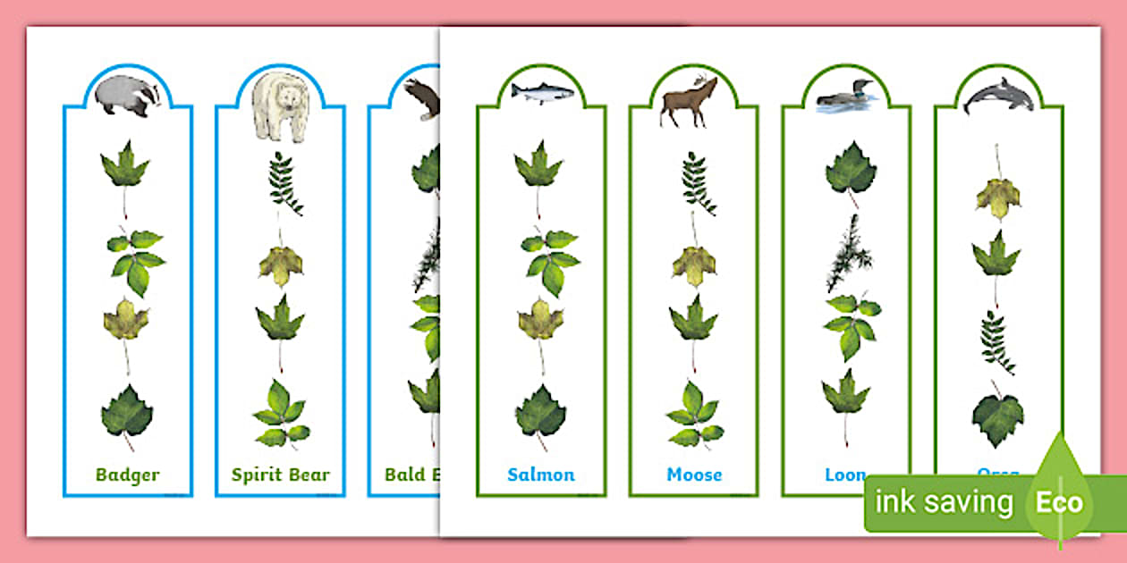 Printable Canadian Wildlife Bookmarks - Twinkl CA