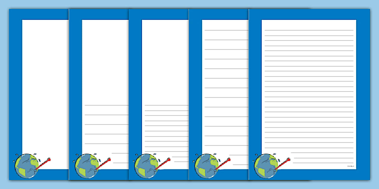 Global Warming Earth Page Border (teacher made) - Twinkl