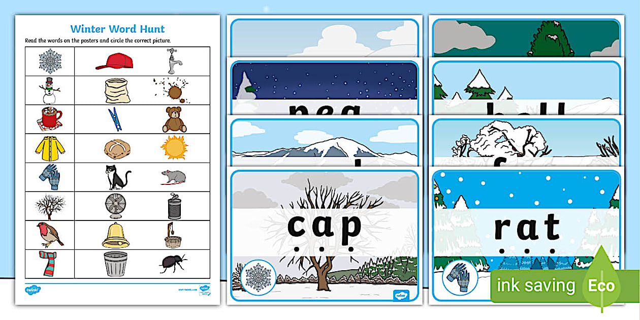 Winter CVC Word Hunt (phát triển bởi giáo viên)