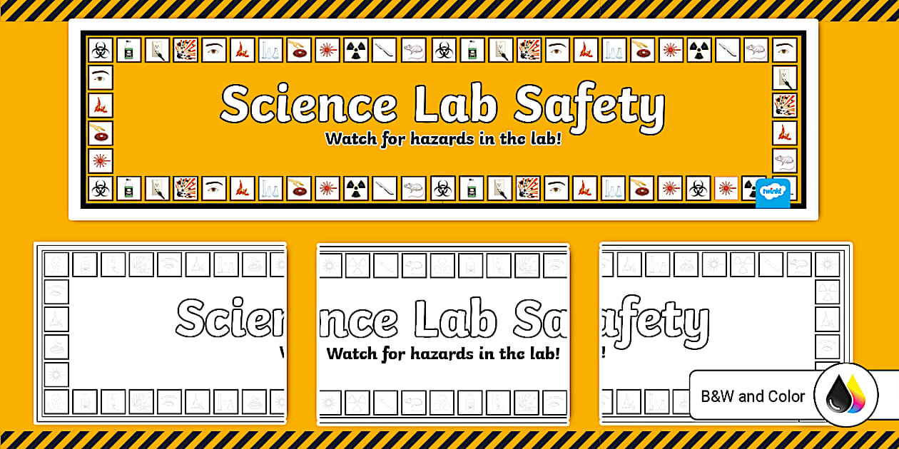 Science Lab Safety Banner (teacher made) - Twinkl