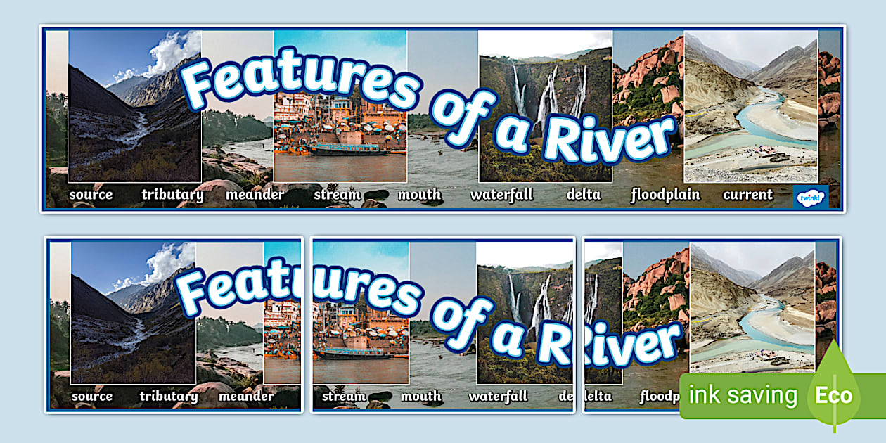 Features of a River Photo Display Banner (teacher made)