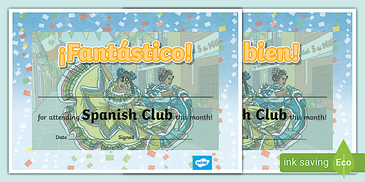Spanish Club Certificates (Teacher-Made) - Twinkl