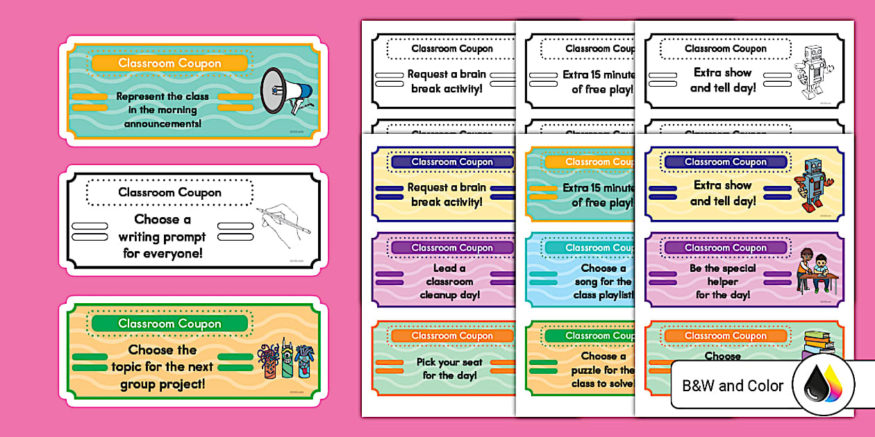 Classroom Reward Coupons | Classroom Management | Twinkl USA