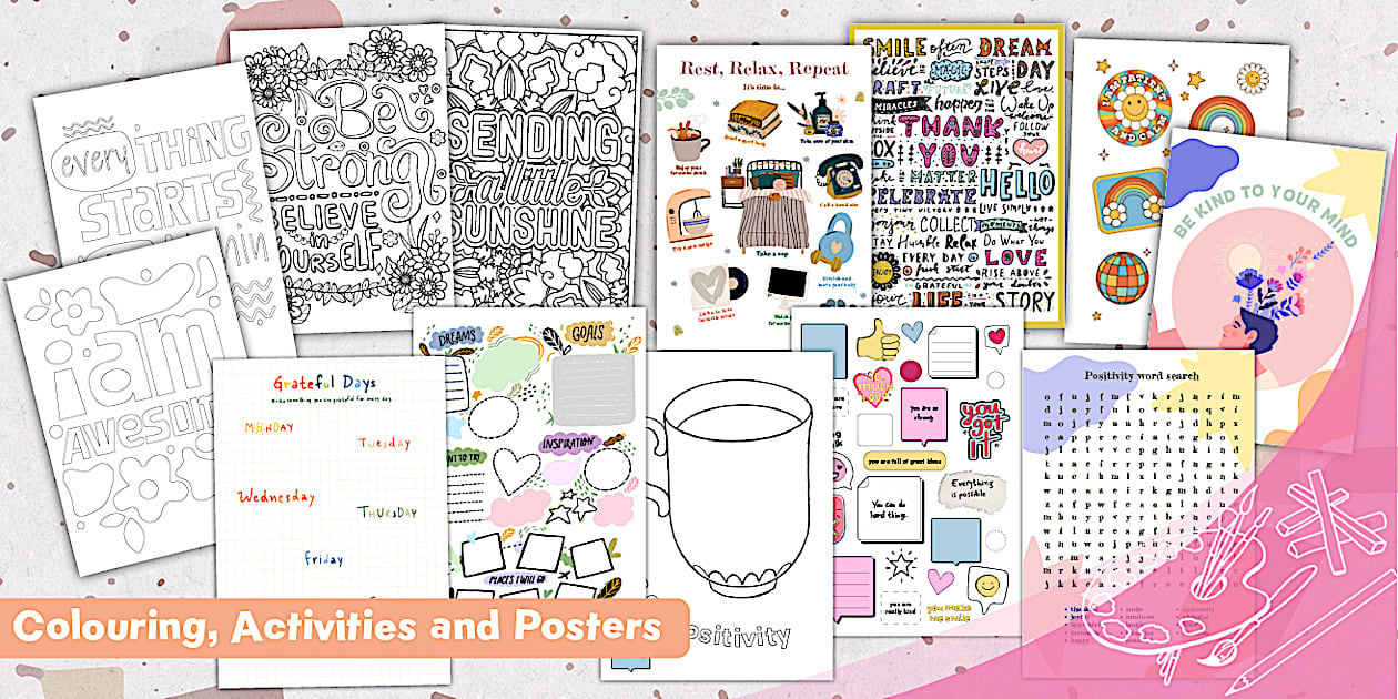 Mental Health Creative Challenges and Posters Pack