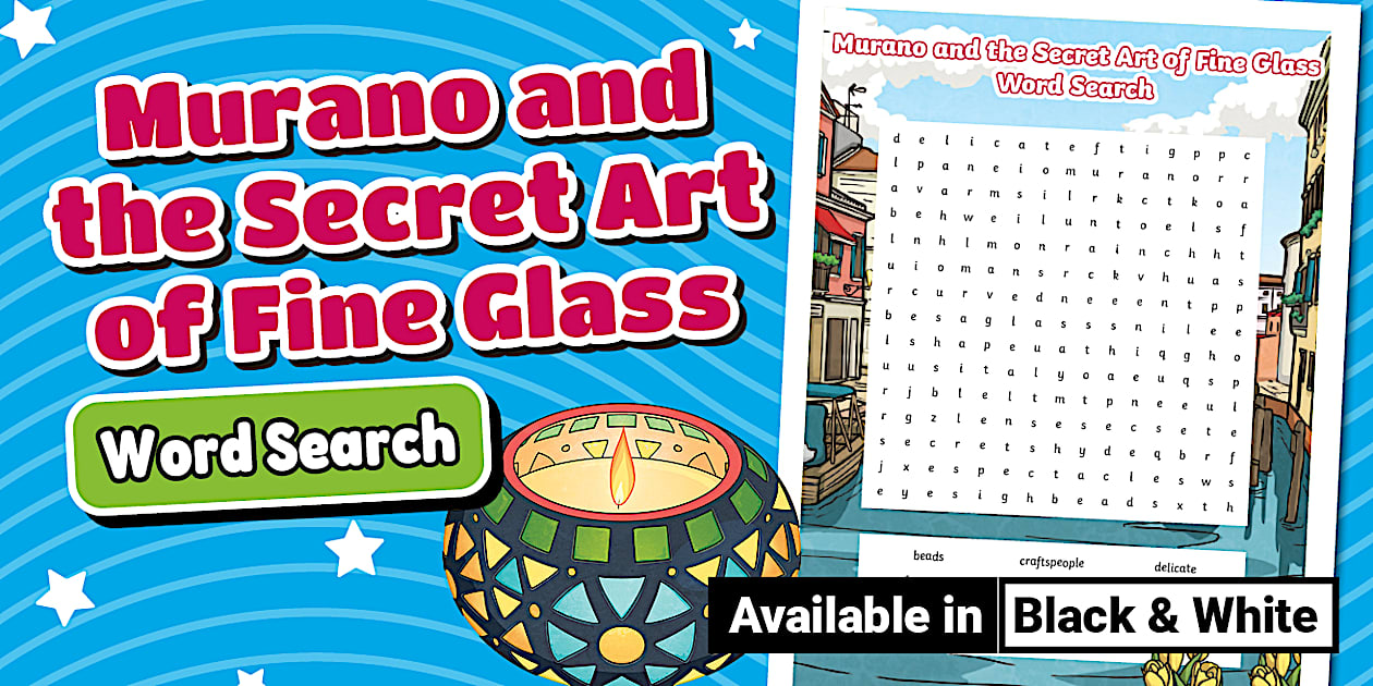 Murano and the Secret Art of Fine Glass Word Search