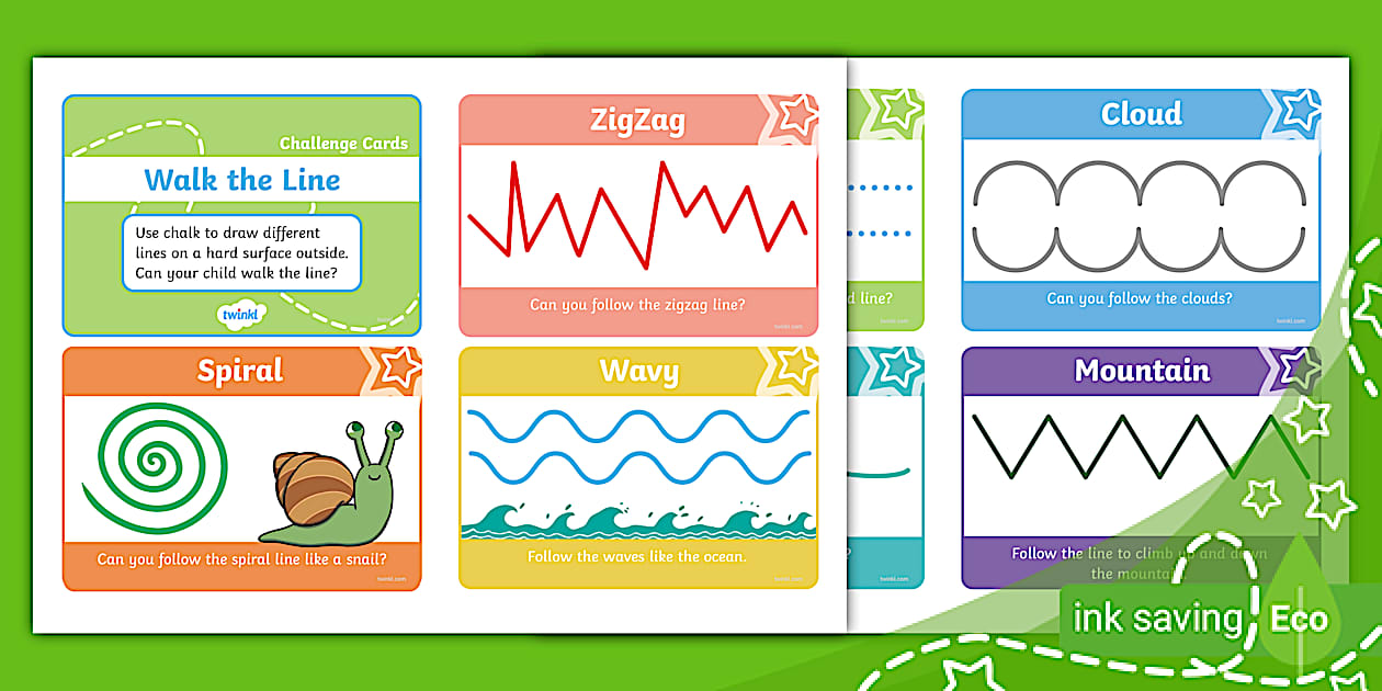 Walk the Line Challenge Cards (professor feito) - Twinkl