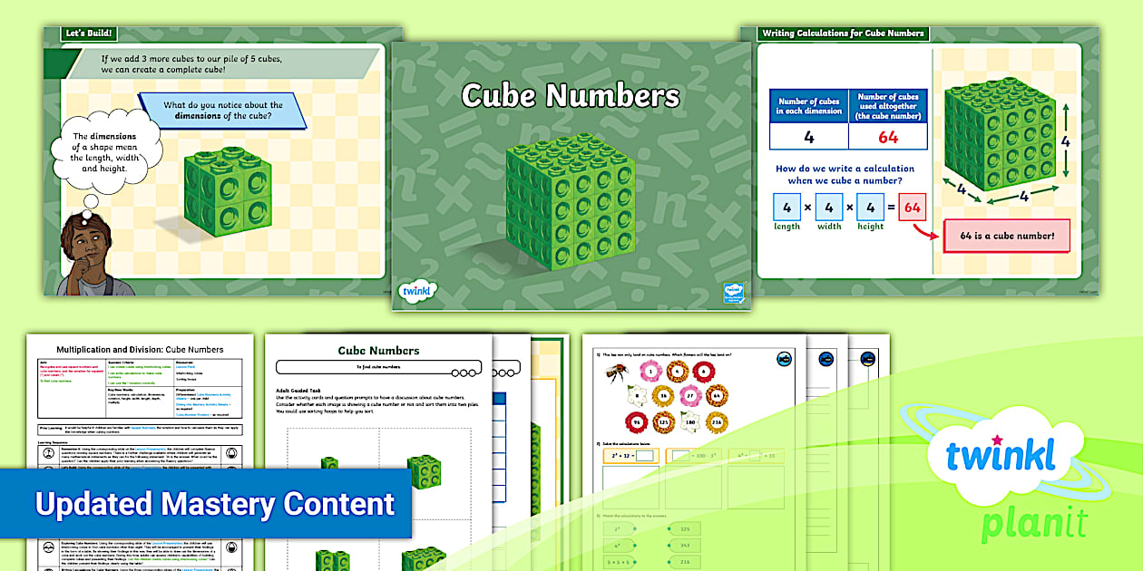 Year 5 Square and Cube Numbers PlanIt Maths Lesson 2